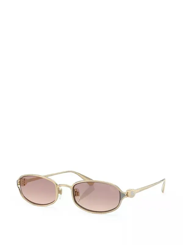 Burberry Semi-rimless Oval-frame Sunglasses