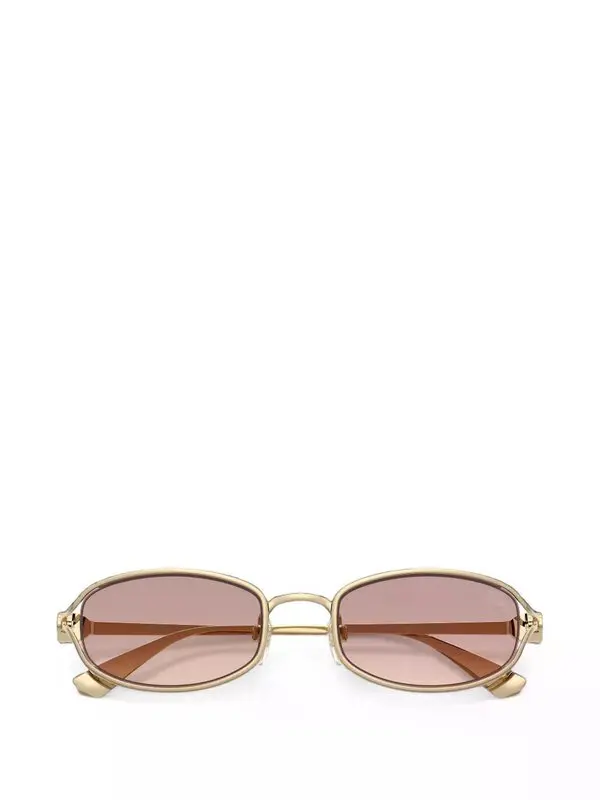Burberry Semi-rimless Oval-frame Sunglasses