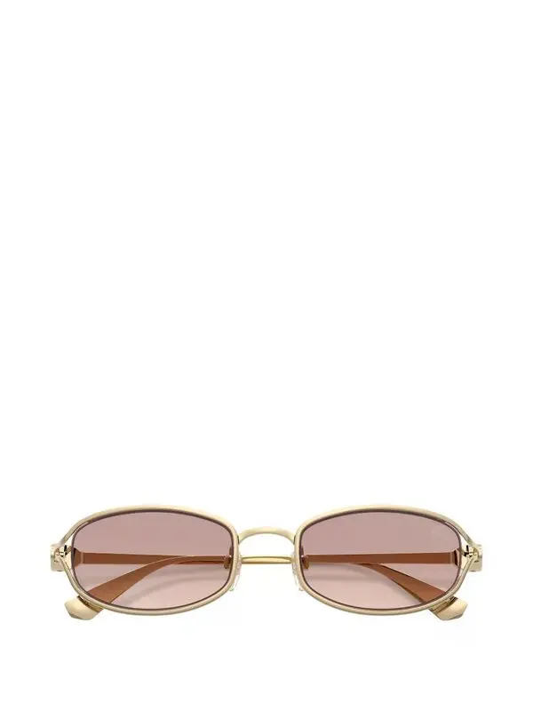 Burberry Semi-rimless Oval-frame Sunglasses