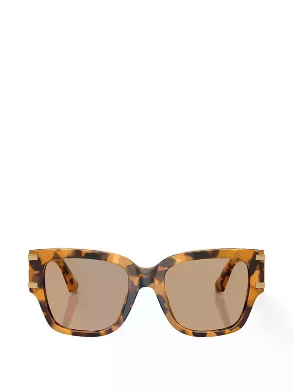 Dolce & Gabbana Dg Logo Square-frame Sunglasses - Brown
