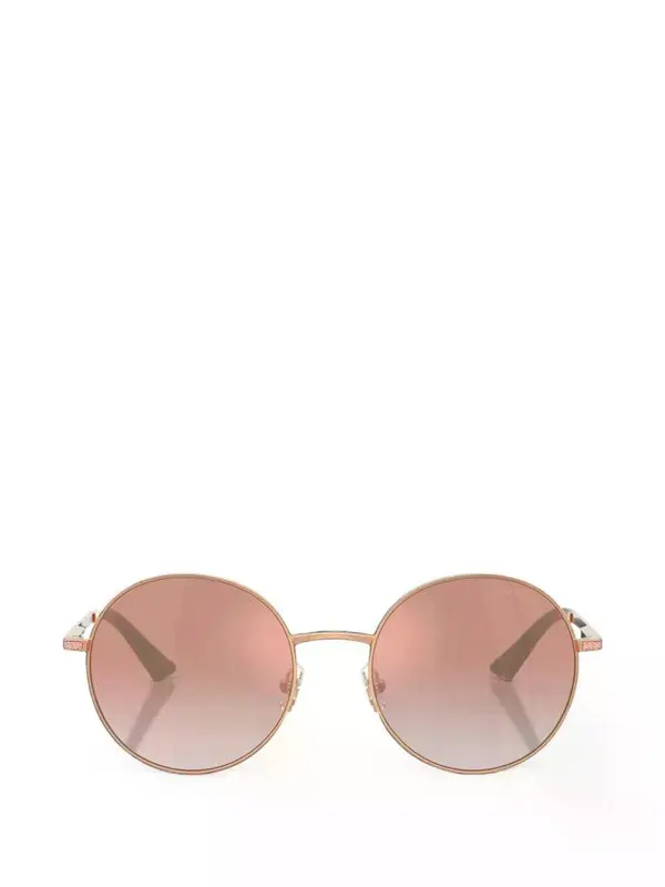 JIMMY CHOO Glitter-detail Round-frame Sunglasses - Pink