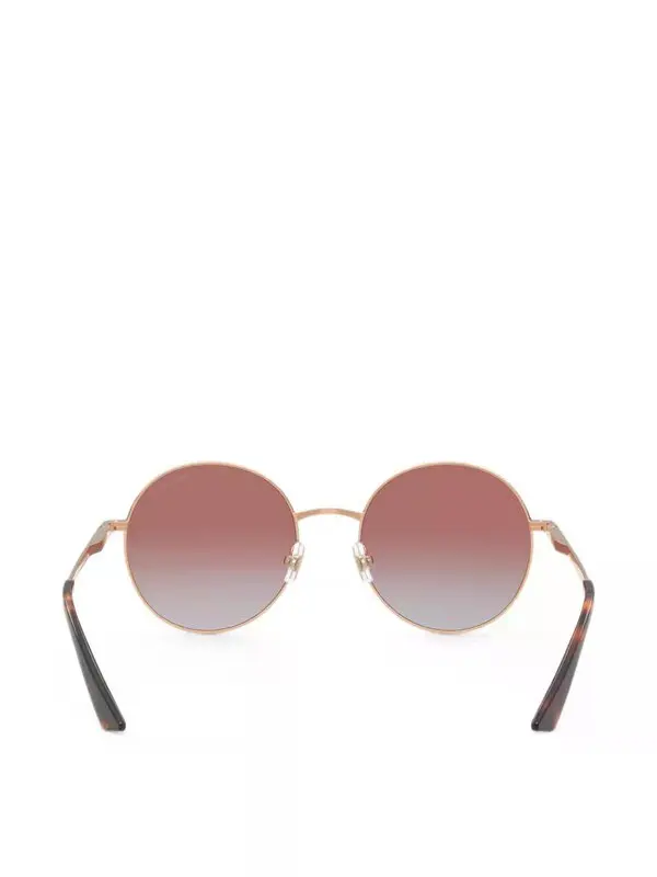JIMMY CHOO Glitter-detail Round-frame Sunglasses - Pink
