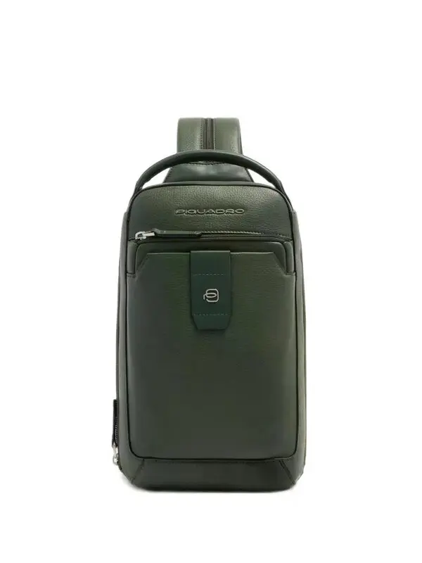 PIQUADRO Logo-plaque Convertible Backpack - Green