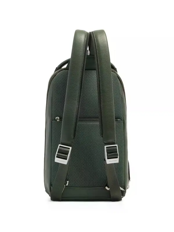 PIQUADRO Logo-plaque Convertible Backpack - Green
