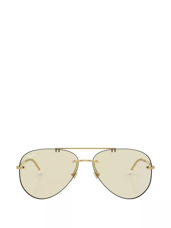 Ray-ban Color Touch Transitions-lenses Pilot-frame Sunglasses - Gold