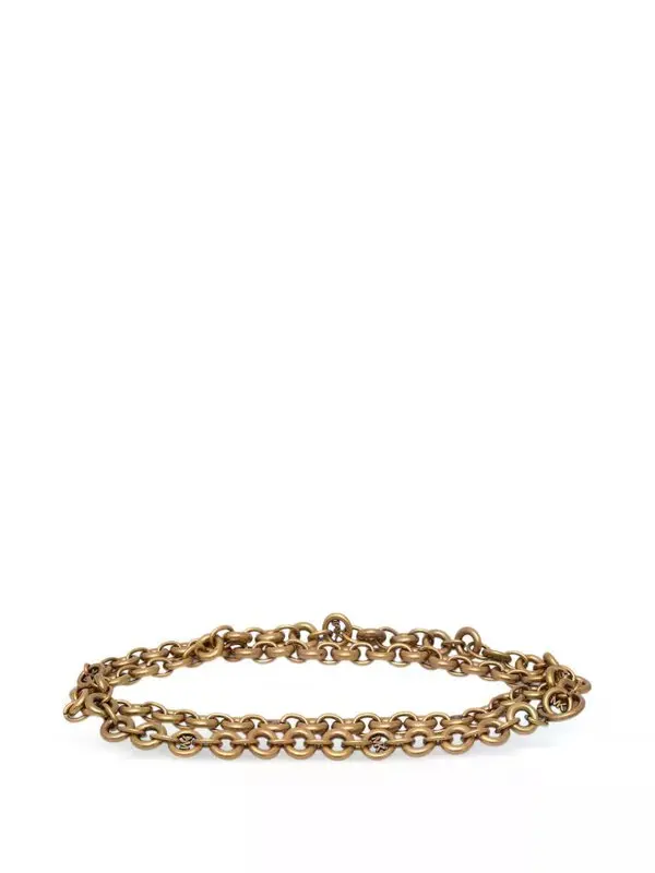 Michael Kors Logo-plaque Double-chain Belt - Gold
