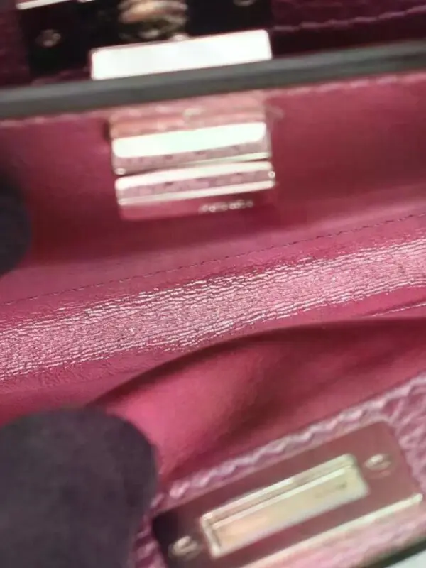 Fendi 2000-2010 Nano Nappa Peekaboo Satchel