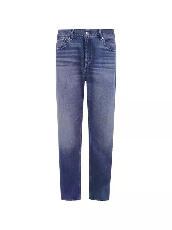 7 For All Mankind Faded Straight-leg Jeans