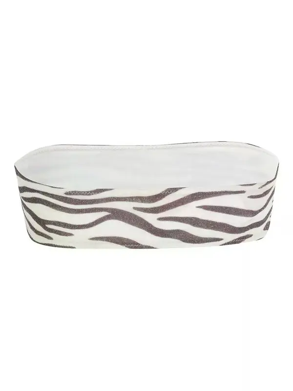 MC2 SAINT BARTH Zebra-print Bandeau Bikini Top