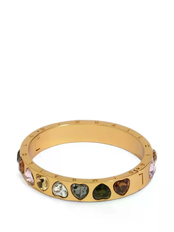 Bimba Y Lola Rigid Multicolor Crystals Heart Bracelet