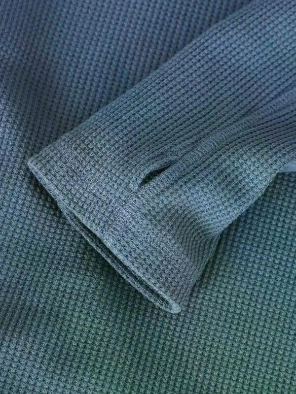 CARRER Lis Henley Waffle-knit T-shirt