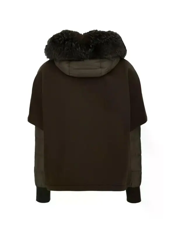MOORER Fur-trim Layered-sleeve Jacket