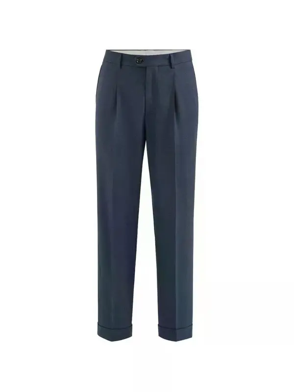 Brunello Cucinelli Houndstooth Pleated Trousers