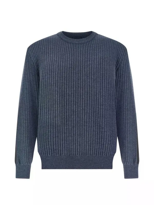Paul & Shark Ribbed Typhoon Platinum Sweater - Blue