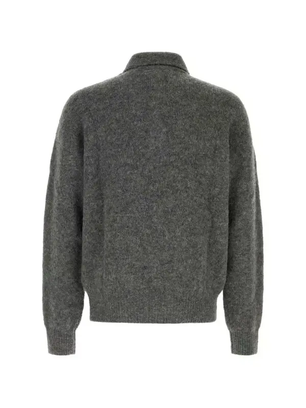 AMI Paris Wool And Alpaca Polo With Embroidery