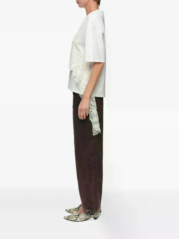 Bimba Y Lola Barrel Chocolate Denim Trousers With Buckle