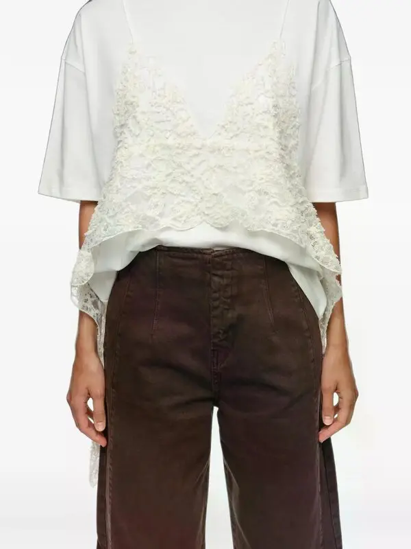 Bimba Y Lola Barrel Chocolate Denim Trousers With Buckle