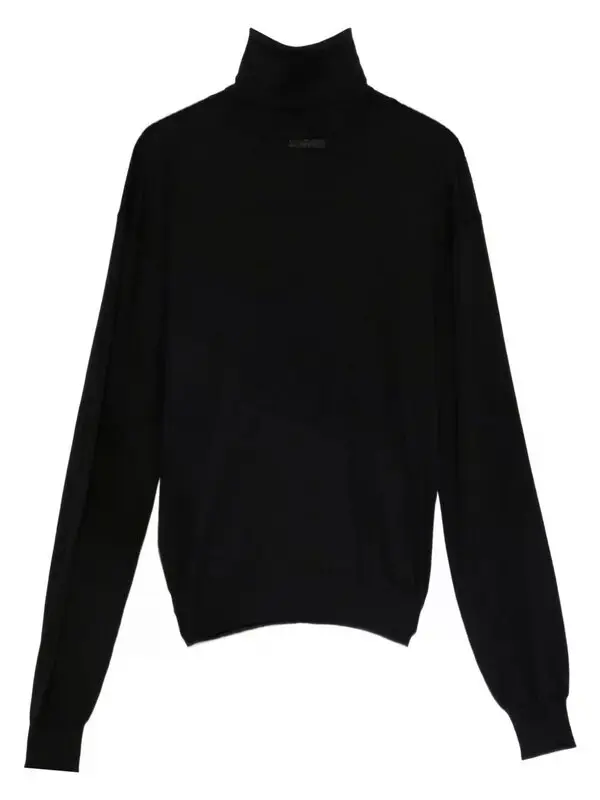 Saint Laurent Turtleneck Long-sleeve Sweater - Black