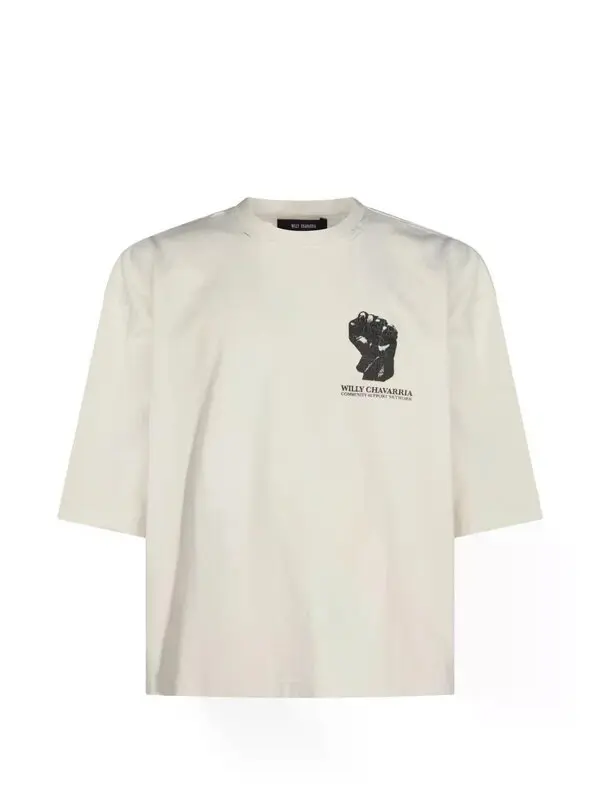 WILLY CHAVARRIA Graphic-print Distressed T-shirt
