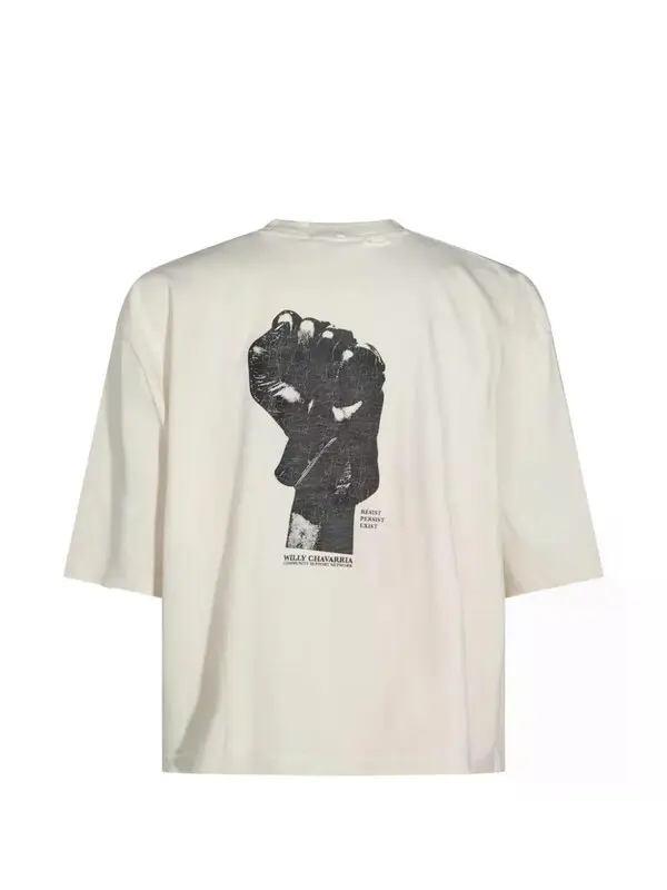WILLY CHAVARRIA Graphic-print Distressed T-shirt