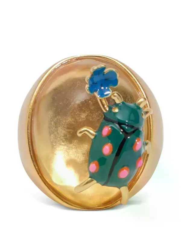 Bimba Y Lola Enamel Beetle Ring