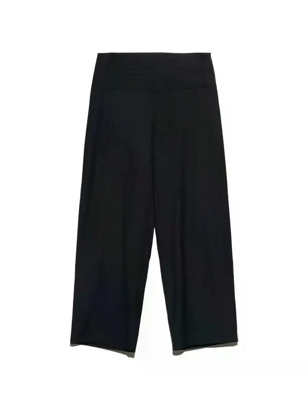 Bimba Y Lola Navy- Striped Ankle-length Maxi Trousers