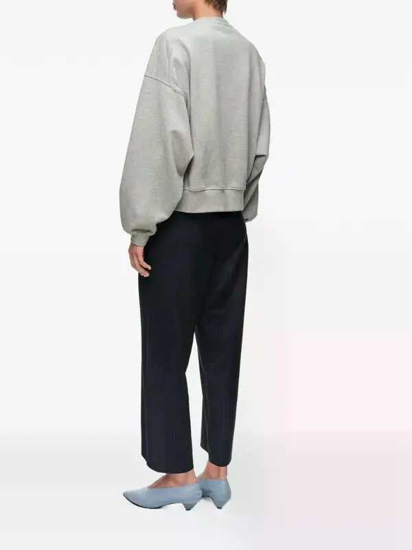 Bimba Y Lola Navy- Striped Ankle-length Maxi Trousers