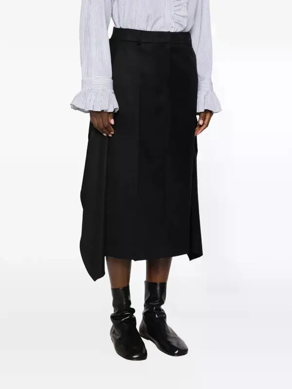JUUN.J Draped Asymmetric Skirt