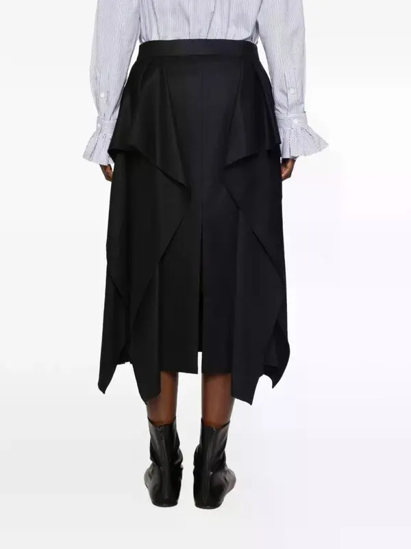 JUUN.J Draped Asymmetric Skirt