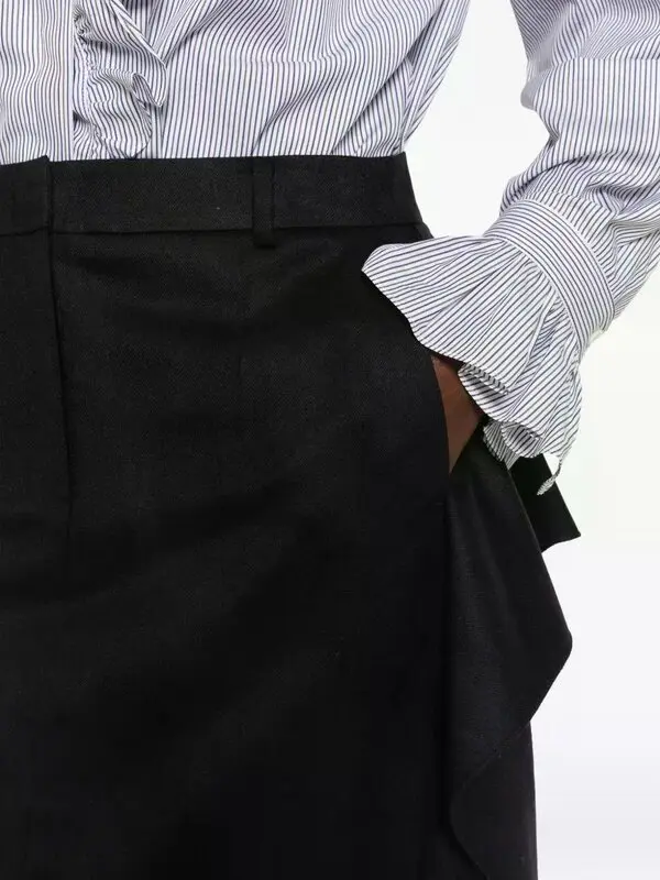 JUUN.J Draped Asymmetric Skirt