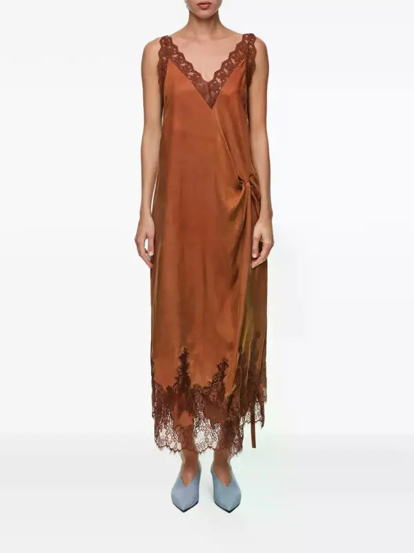 Bimba Y Lola Toffee Camisole Dress With Knot