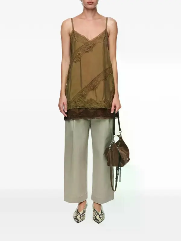 Bimba Y Lola Long Khaki Camisole Top