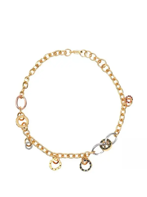 Bimba Y Lola Chain Necklace With Multiple Logos - Gold