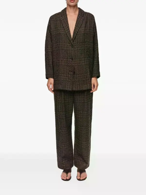 Bimba Y Lola Checked Darted Straight-leg Trousers