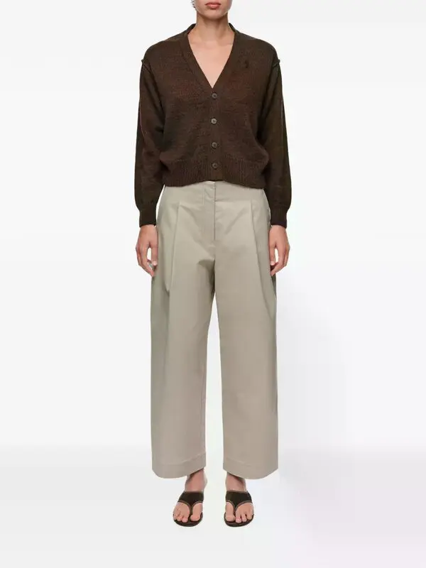 Bimba Y Lola Light-stone Straight-leg Pleated Trousers