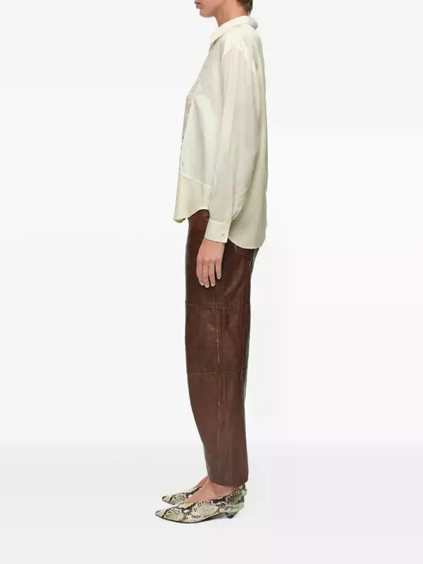 Bimba Y Lola Cream Patchwork Straight Shirt