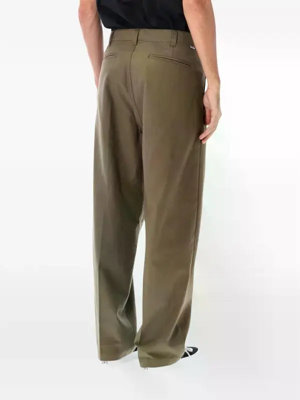 Obey Dean Pleated Wide-leg Trousers - Neutrals