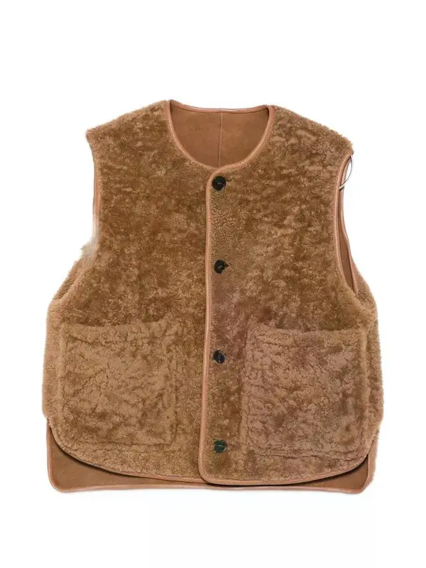 AIN AMOR Shearling-effect Sleeveless Jacket
