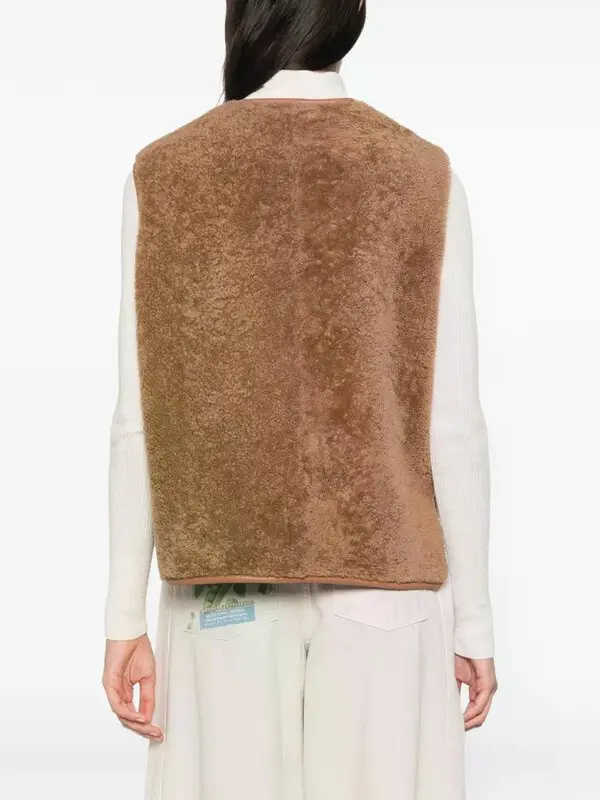 AIN AMOR Shearling-effect Sleeveless Jacket
