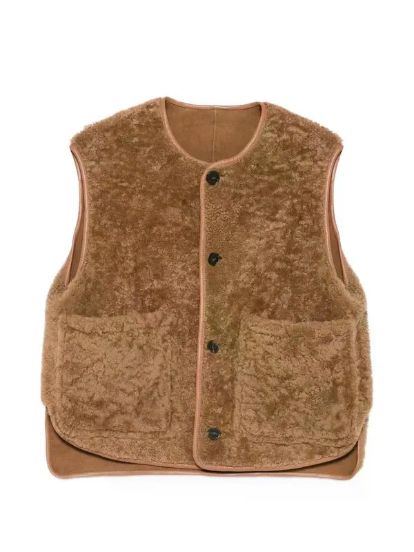 AIN AMOR Shearling-effect Sleeveless Jacket