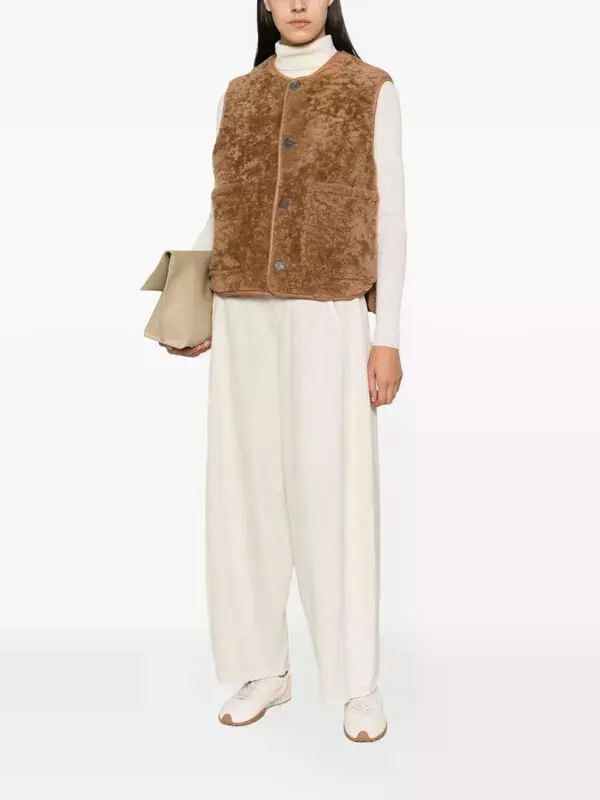 AIN AMOR Shearling-effect Sleeveless Jacket