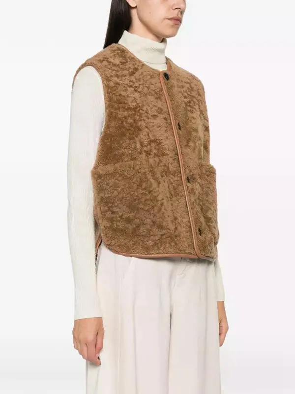 AIN AMOR Shearling-effect Sleeveless Jacket