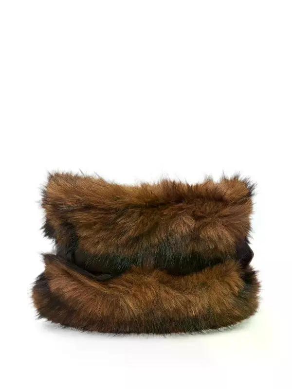 Andersson Bell Belted Faux-fur Scarf - Brown