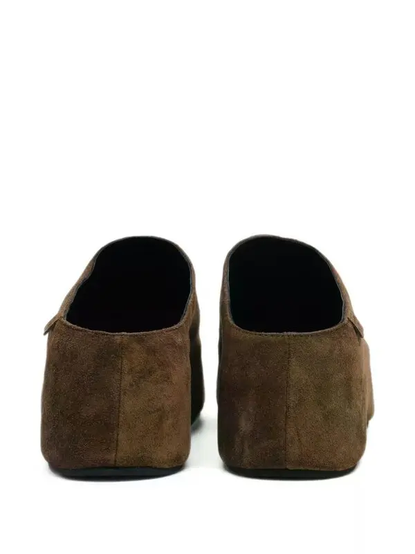 Bimba Y Lola Dark- Suede Platform Clogs