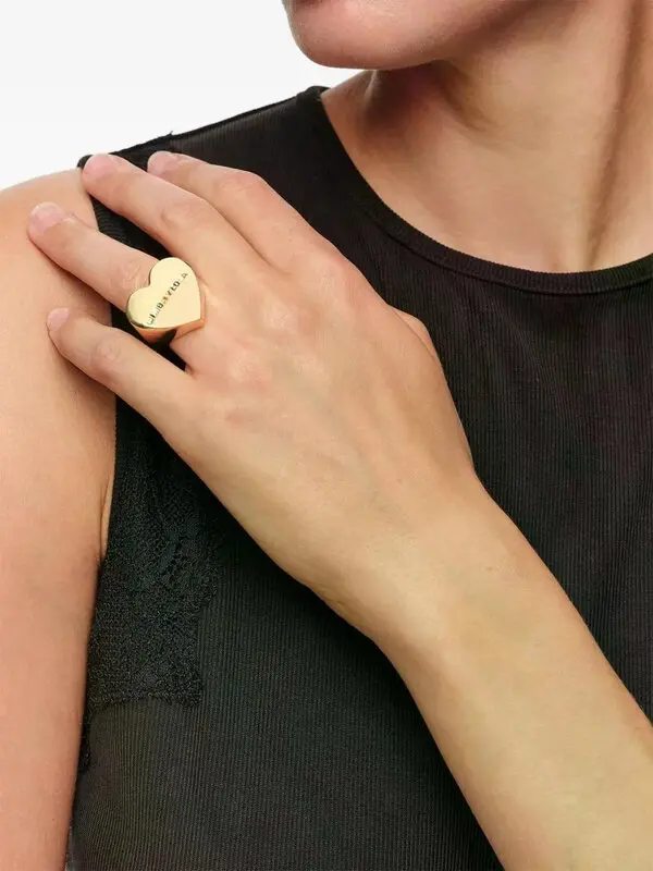 Bimba Y Lola Multicolored-logo -tone Heart Ring - Gold