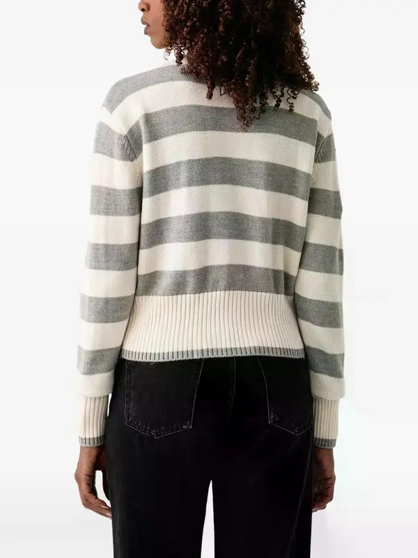 Patrizia Pepe Striped Button-up Cardigan
