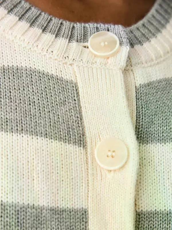 Patrizia Pepe Striped Button-up Cardigan