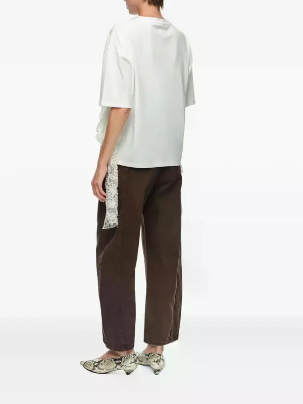 Bimba Y Lola T-shirt Top With Lace Overlay