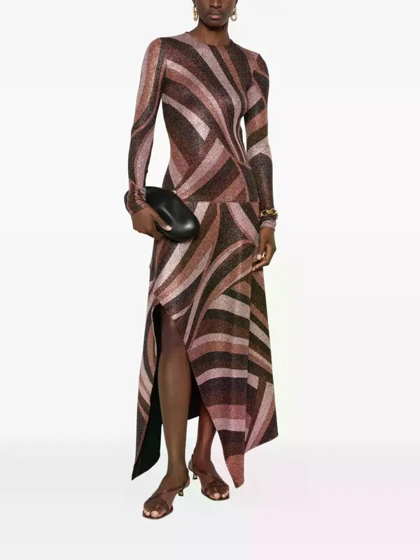 Emilio Pucci Iride-print Asymmetric Midi Dress