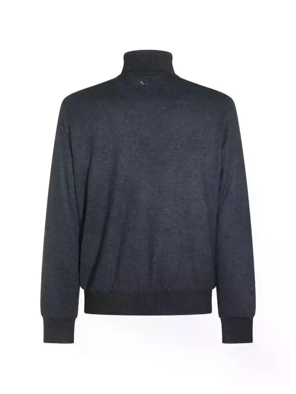 MONTECORE Ribbed-trim Zip-up Cardigan